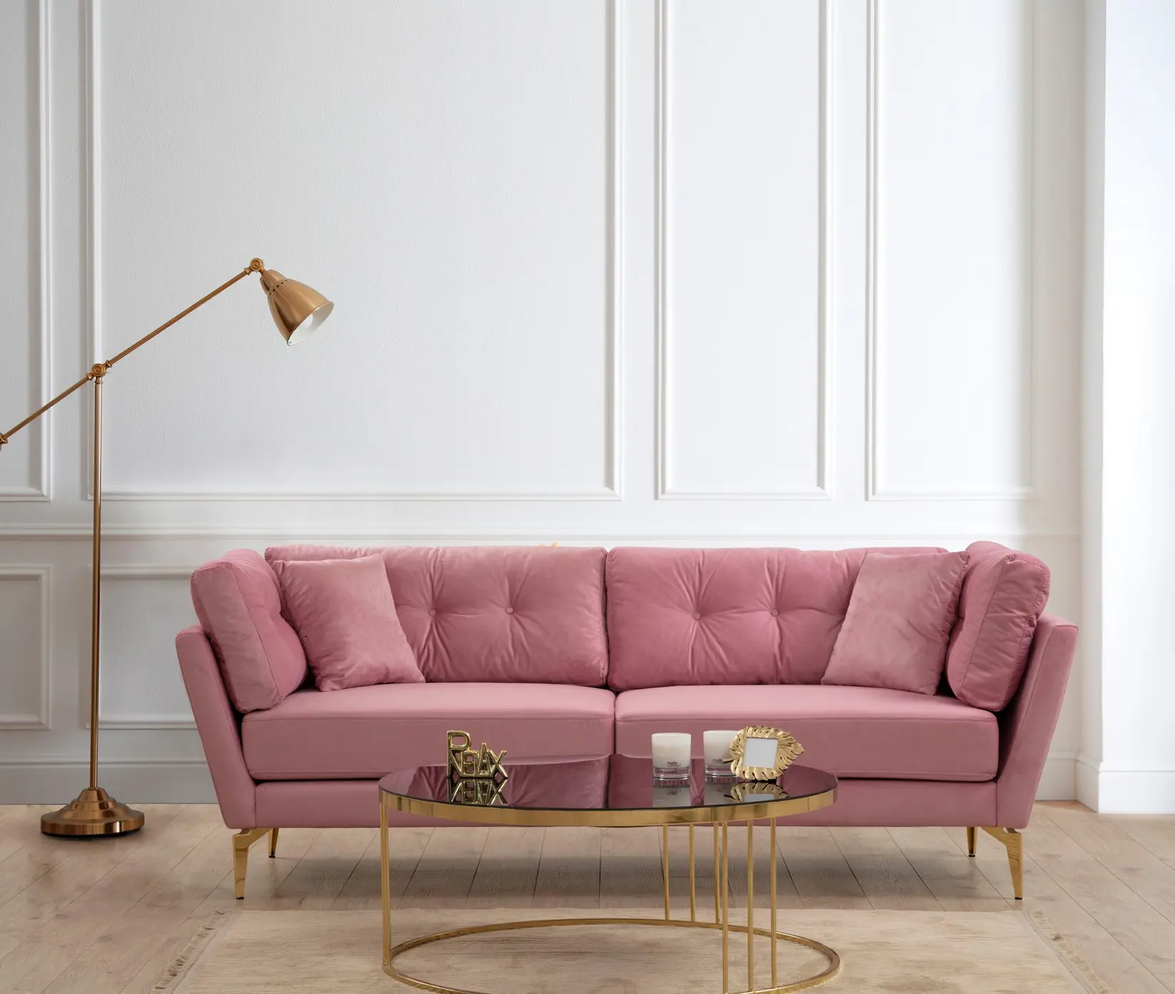 Atelier del Sofa Trosed Mapa 90x84x214cm Roze
