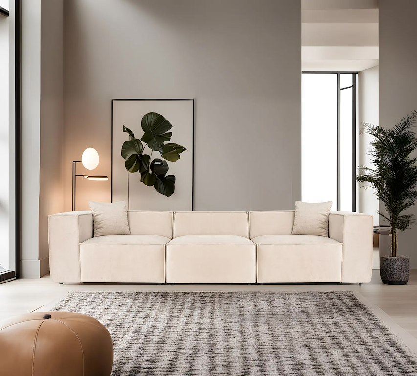 Atelier del Sofa Trosed Lora 108x65x303cm Krem