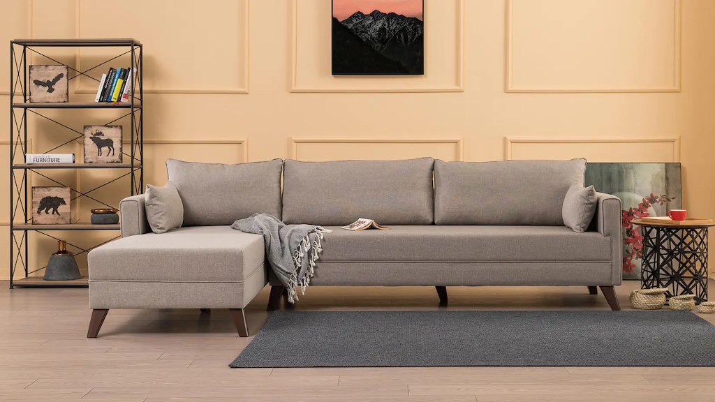 Atelier del Sofa Ugaona garnitura Bella 275x85x165cm Krem