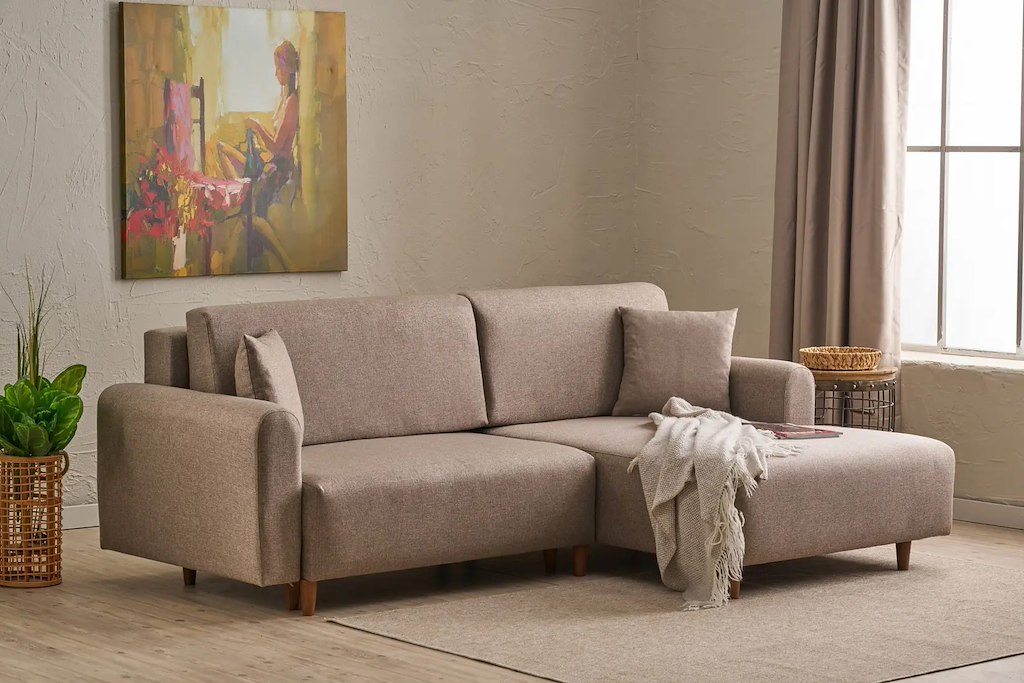 Atelier del Sofa Ugaona garnitura Mane 246x85x160cm Braon