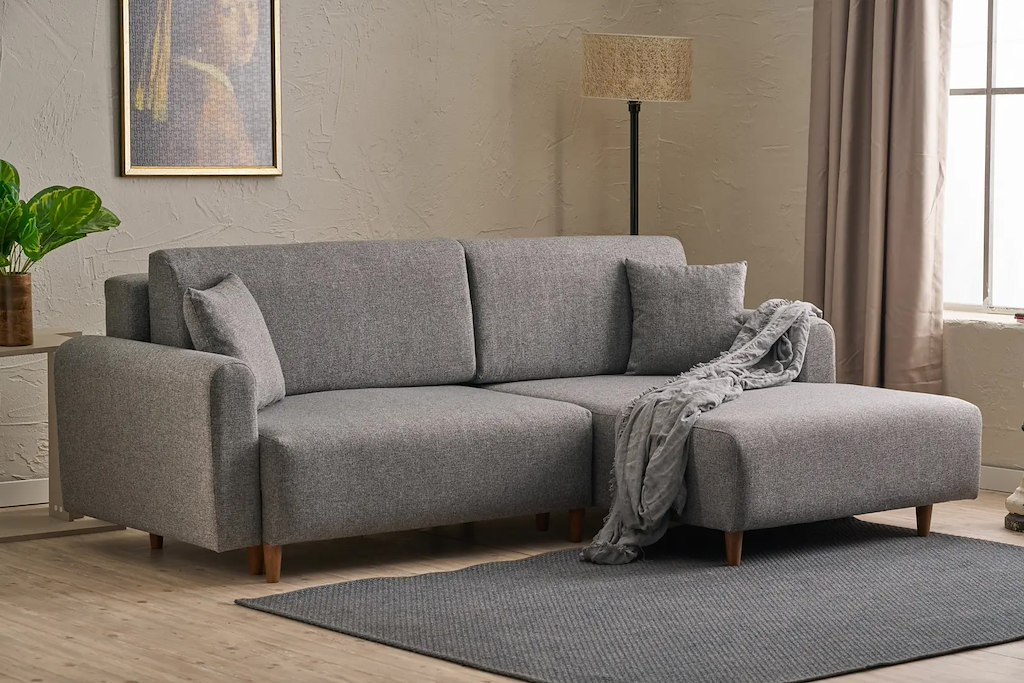 Atelier del Sofa Ugaona garnitura Mane 246x85x160cm Siva