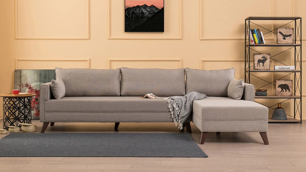Atelier del Sofa Ugaona garnitura Bella 275x85x165cm Krem