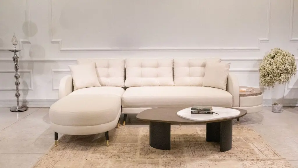 Atelier del Sofa Ugaona garnitura Milano, 290 cm, Krem