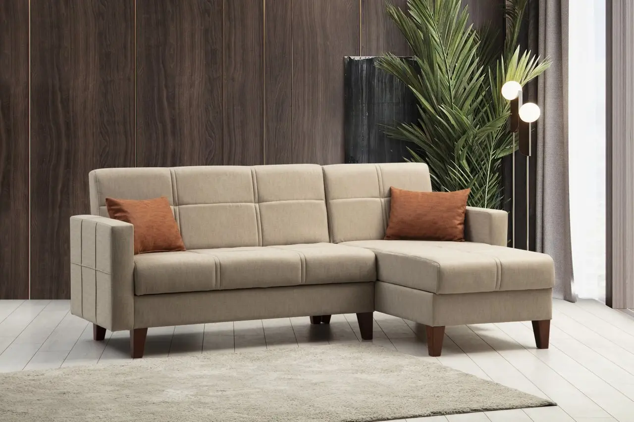 Atelier del Sofa Ugaona garnitura Polya 216x86x130cm Bež