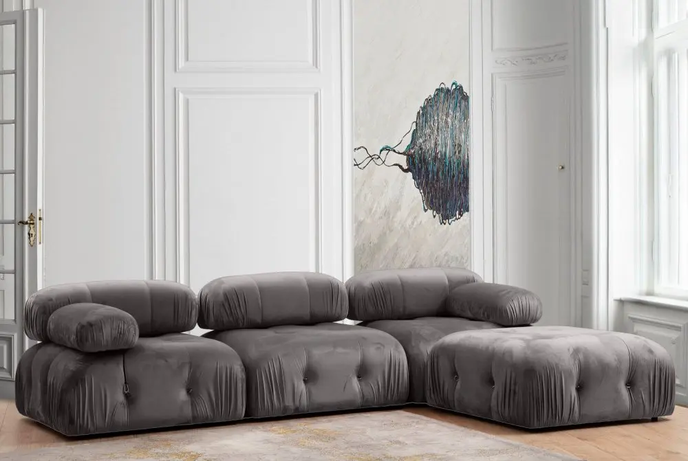 Atelier del Sofa L1 O1 1R Puf Bubble Corner Ugaona garnitura, Siva
