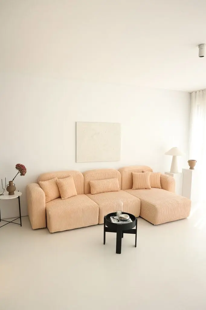 Atelier del Sofa Ugaona garnitura Kuba, 135x298x83 cm, Kajsija
