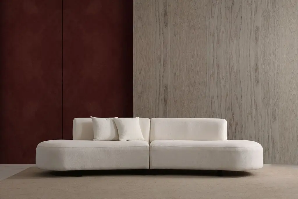 Atelier del Sofa Ugaona garnitura Pars Cream, 100x70x300 cm, Bež