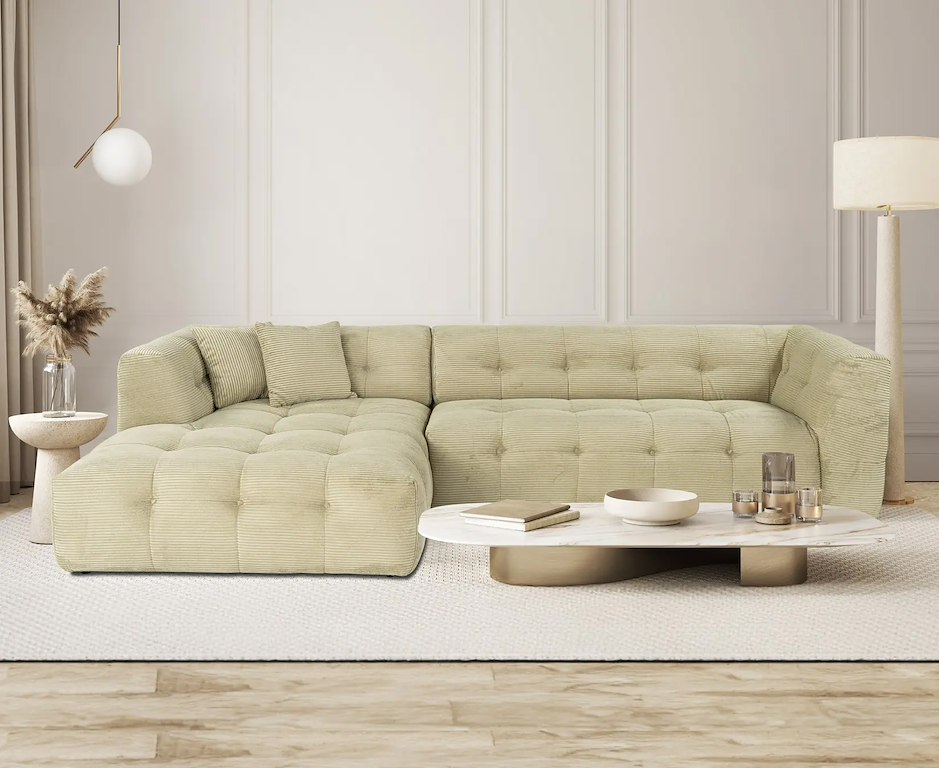 Atelier del Sofa Ugaona garnitura Cady 100x72x300cm Zelena