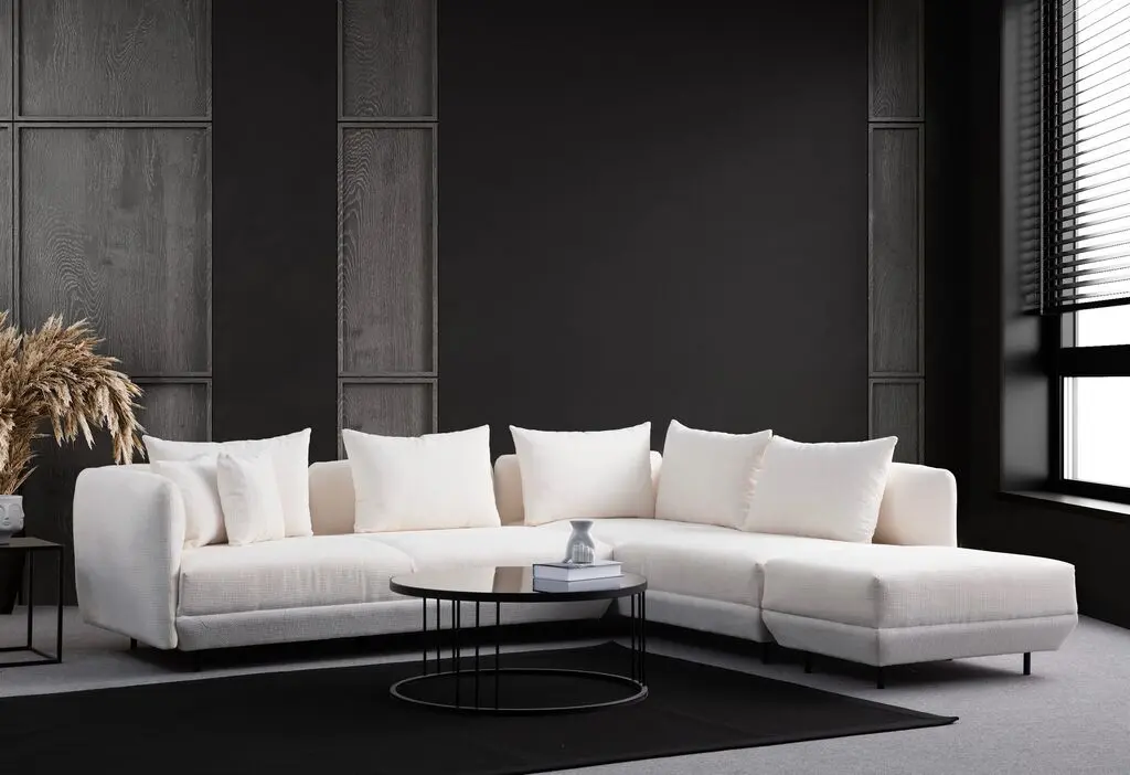Atelier del Sofa Ugaona garnitura Floransa, 310x265 cm, Bela