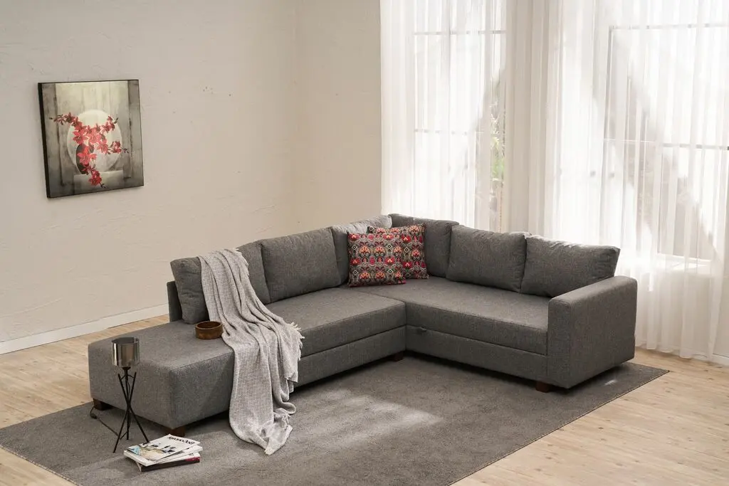 Atelier del Sofa Ugaona garnitura Aly, 280 cm, Siva