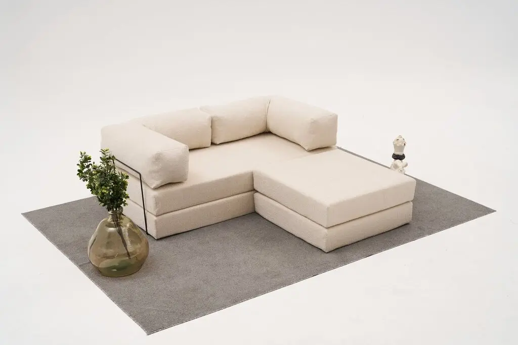 Atelier del Sofa Ugaona garnitura Comfort Mini, 190x95x75 cm, Krem