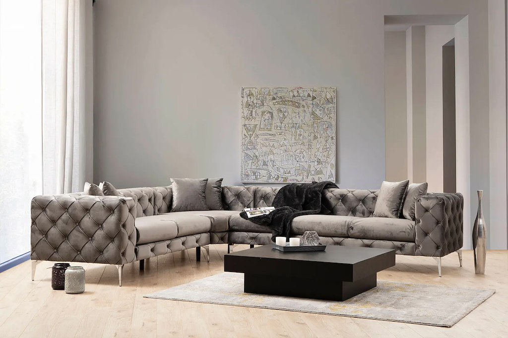 Atelier del Sofa Ugaona garnitura Como 310x70x270cm Antracit