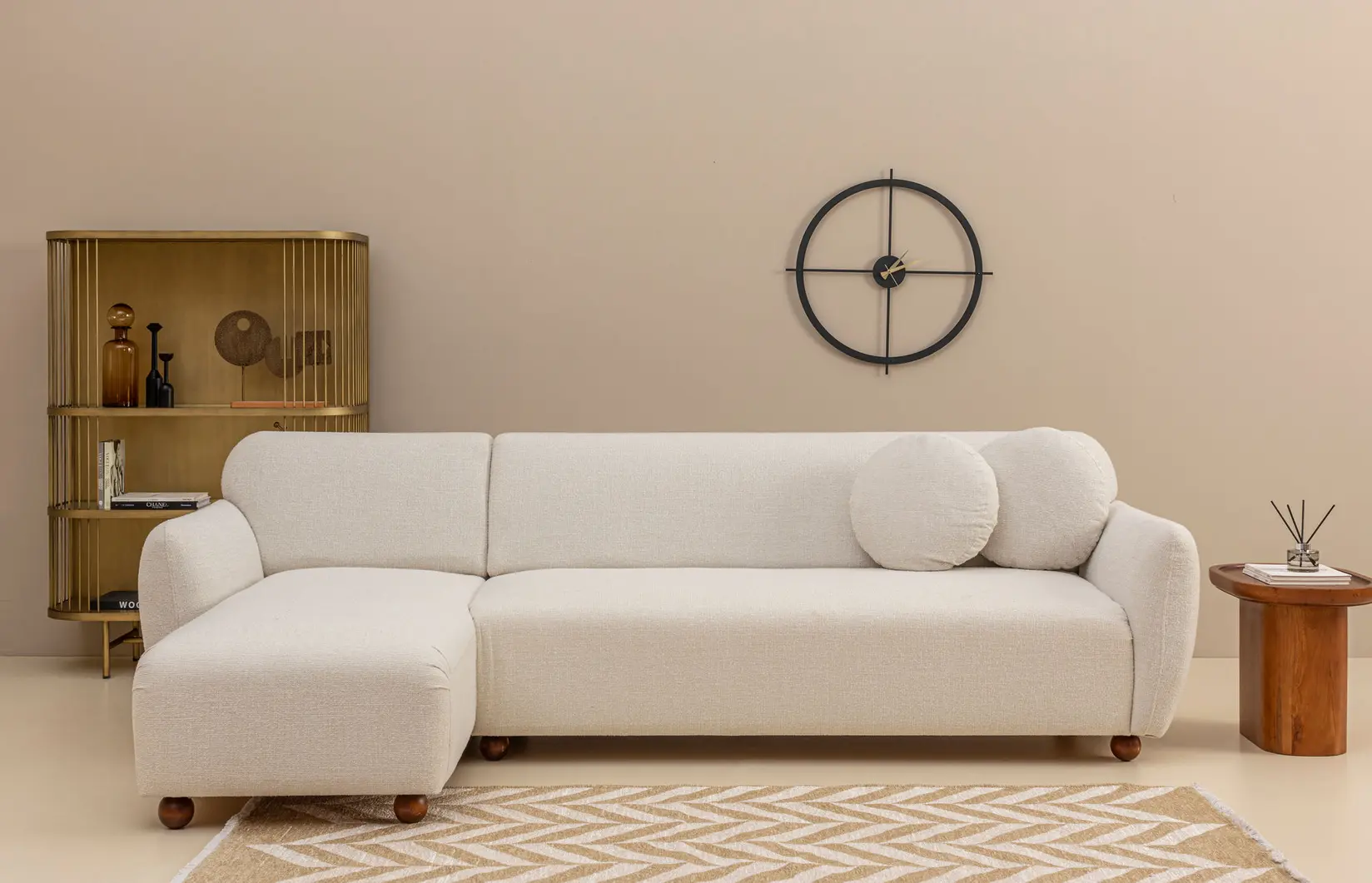 Atelier del Sofa Ugaona garnitura Eddy 273x162cm, Bela