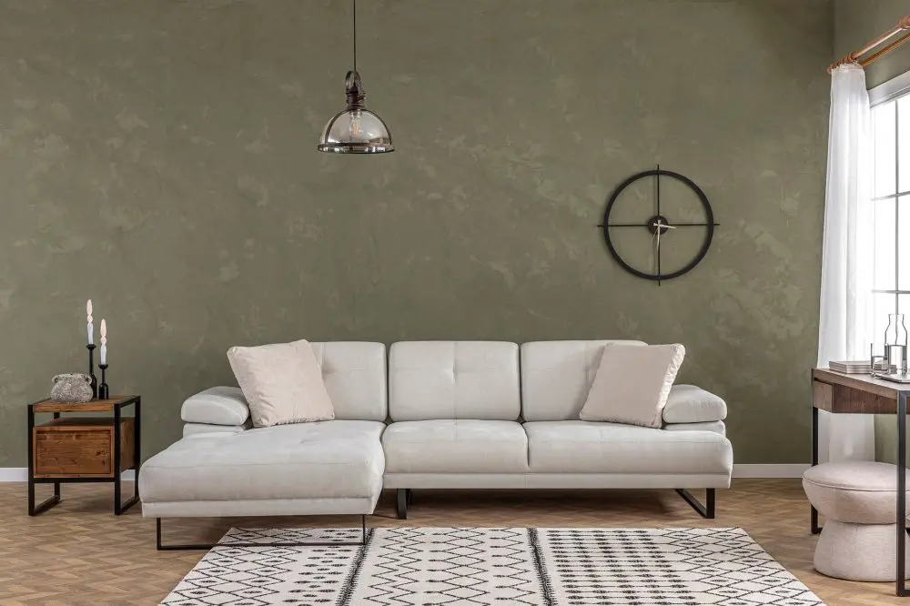 Atelier del Sofa Mustang Large Left Ugaona garnitura, Krem