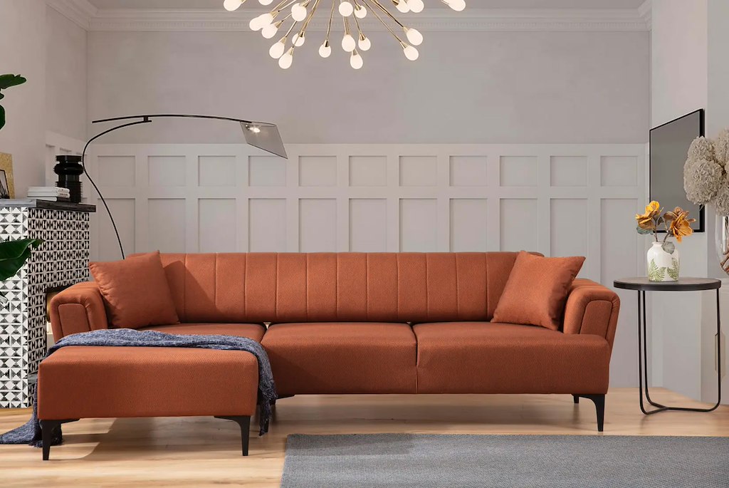 Atelier del Sofa Ugaona garnitura Hamlet 95x77x140cm Bronzana