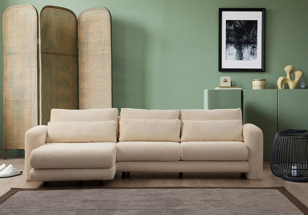 Atelier del Sofa Ugaona garnitura Lily 97x73x290cm Bež