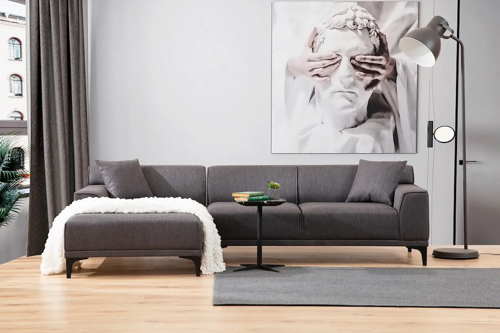 Atelier del Sofa Ugaona garnitura Petra Antracit