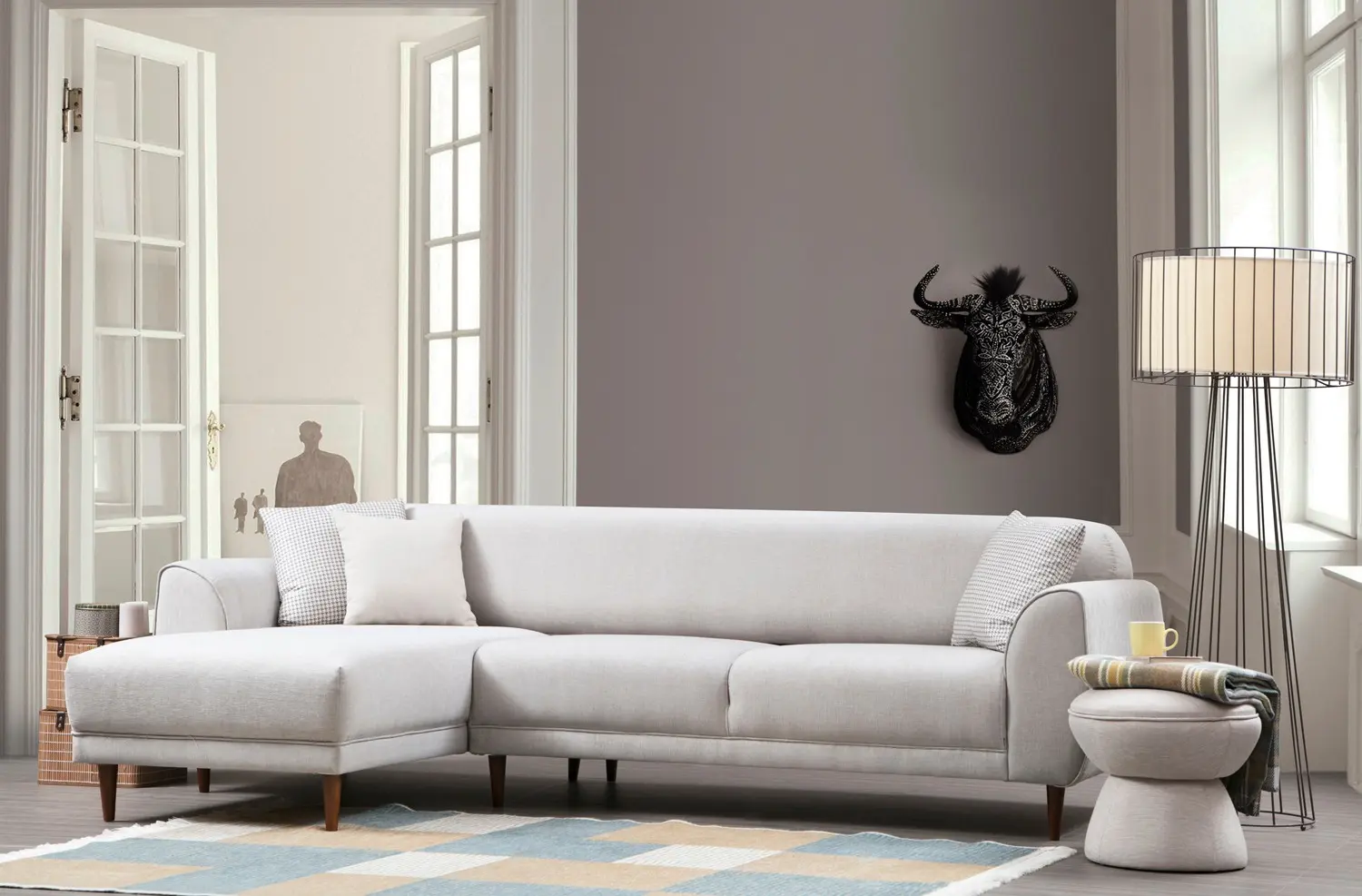 Atelier del Sofa Ugaona garnitura 96x85x287cm Bež