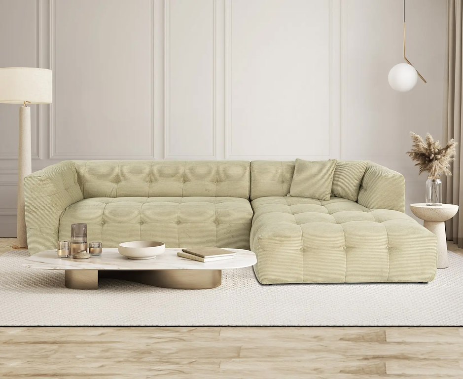 Atelier del Sofa Ugaona garnitura Cady 100x72x300cm Zelena