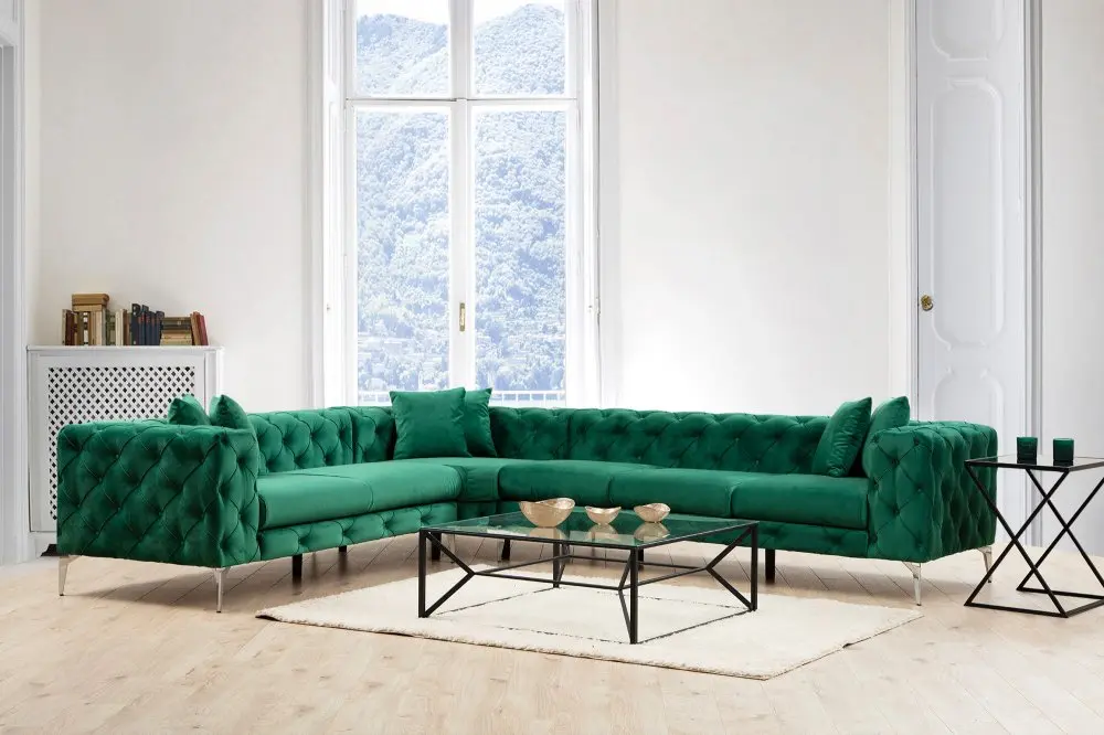 Atelier del Sofa Como Left Ugaona garnitura, Zelena