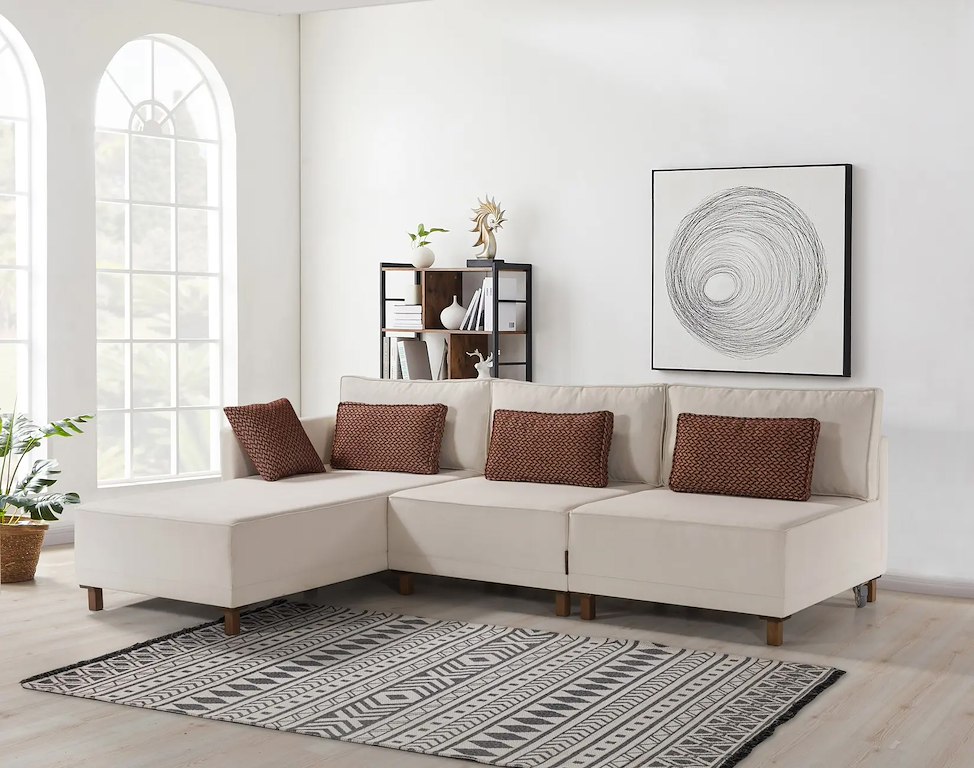 Atelier del Sofa Ugaona garnitura Matris 285x90x192cm Bež