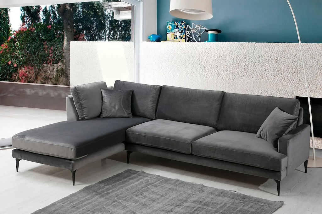 Atelier del Sofa Ugaona garnitura 90x88x283cm Antracit