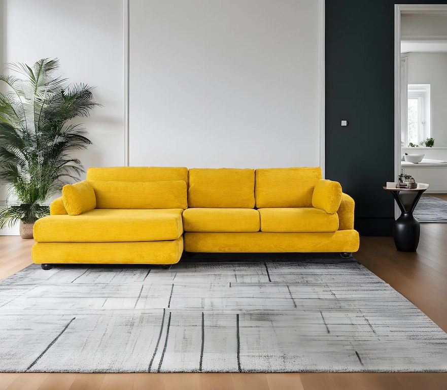 Atelier del Sofa Ugaona garnitura River 105x90x150cm Kaki