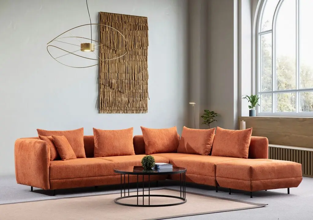 Atelier del Sofa Ugaona garnitura Floransa, 310x265 cm, Narandžasta
