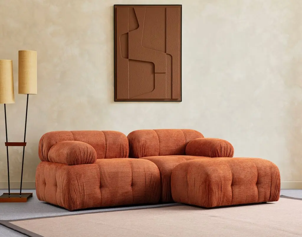 Atelier del Sofa Ugaona garnitura Petite, 190x160 cm, Narandžasta