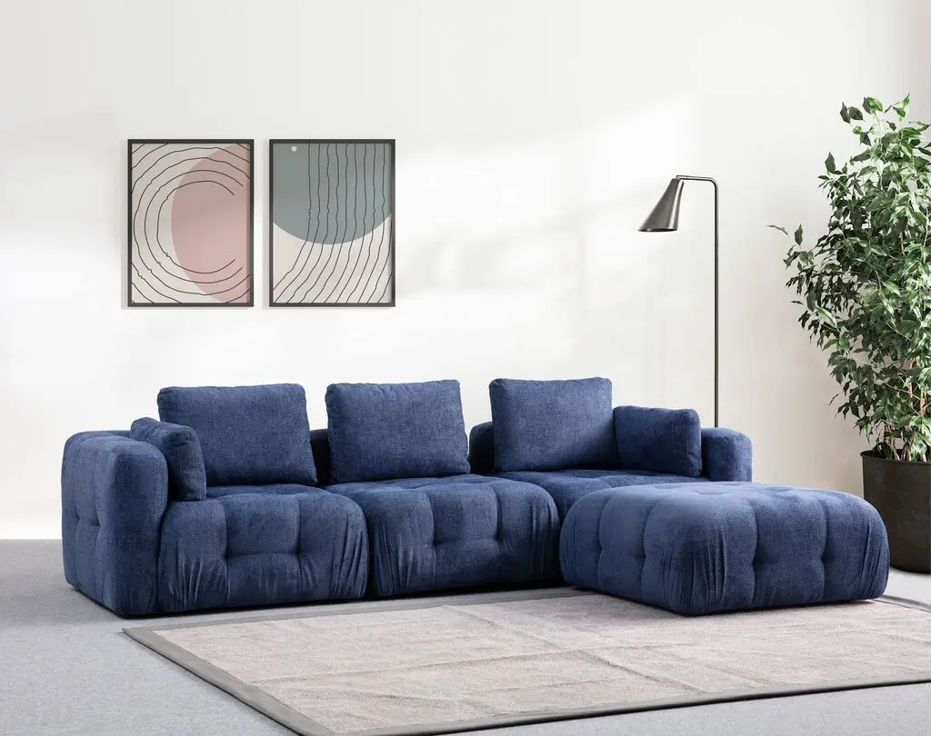 Atelier del Sofa Ugaona garnitura Amaris, 290x200 cm, Plava