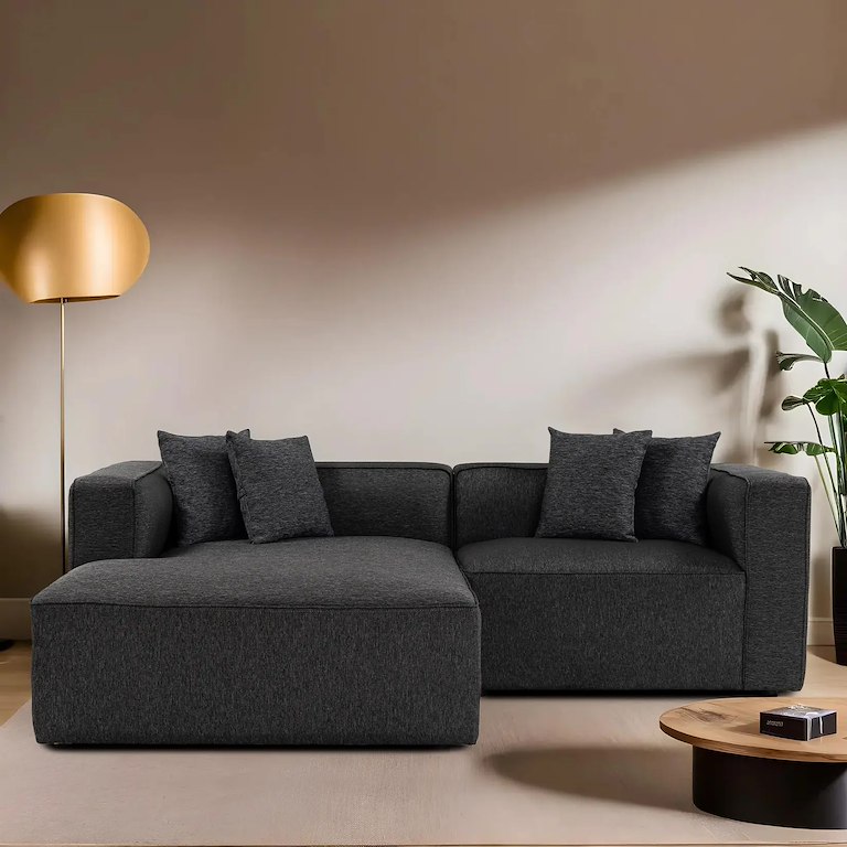 Atelier del Sofa Ugaona garnitura Mora XL 230x69x180cm Antracit