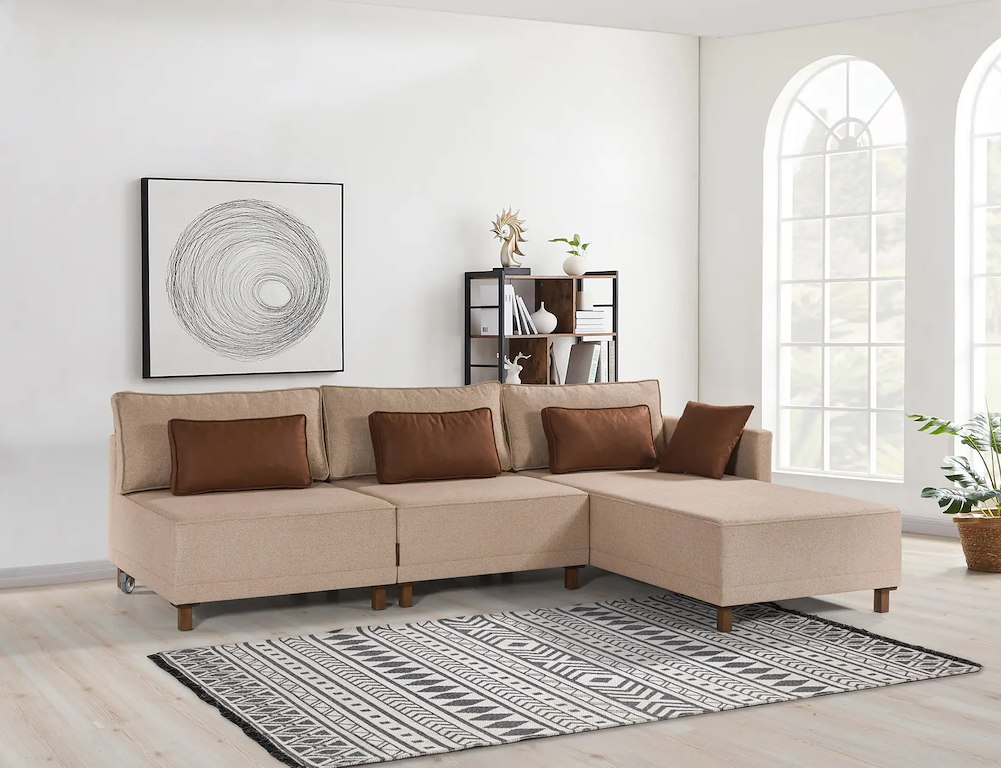 Atelier del Sofa Ugaona garnitura Matris 285x90x192cm Braon