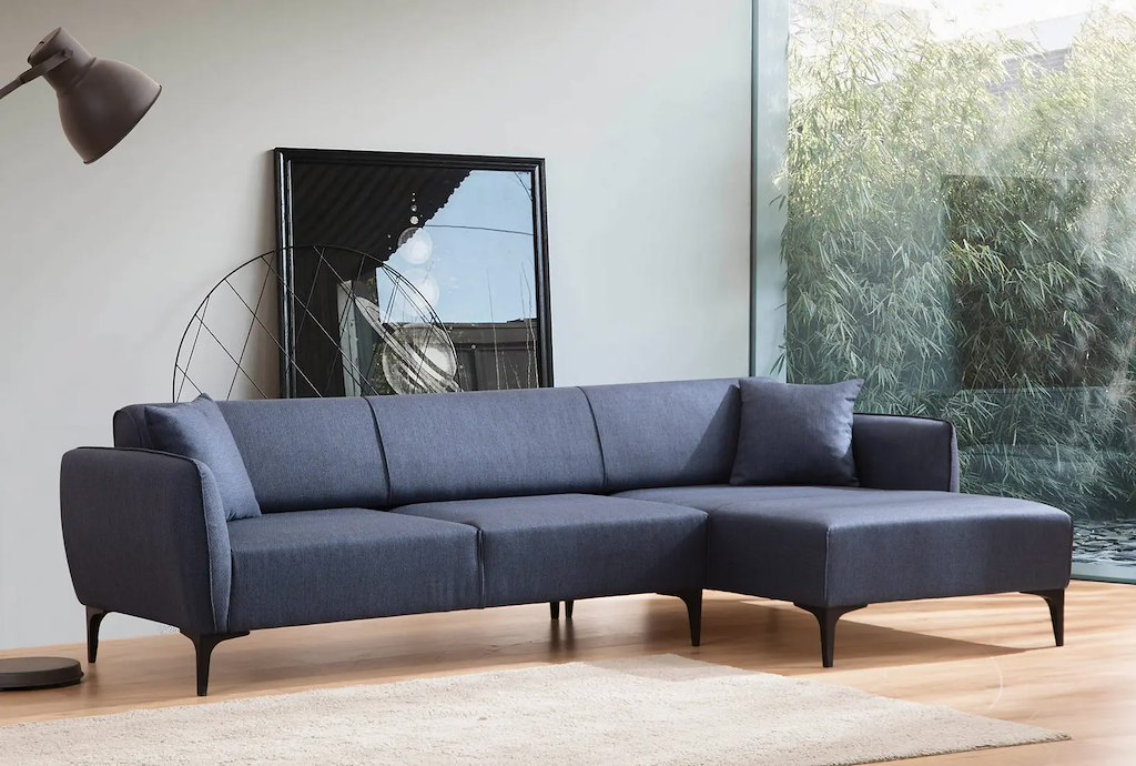 Atelier del Sofa Ugaona garnitura Belissimo 95x67x270cm Plava