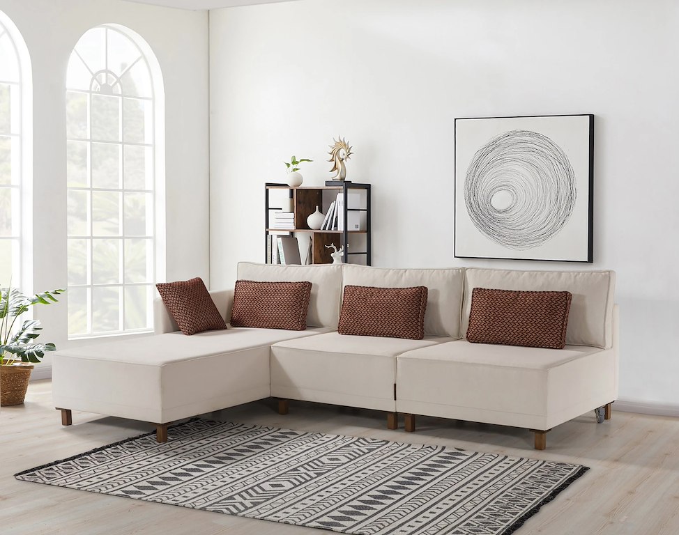 Atelier del Sofa Ugaona garnitura Matris 285x90x192cm Bež