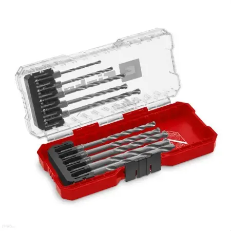 Einhell Set burgija za kamen S-Case, HM, Prihvat E6.3 - 1/4", 3 - 10 mm, 10 komada