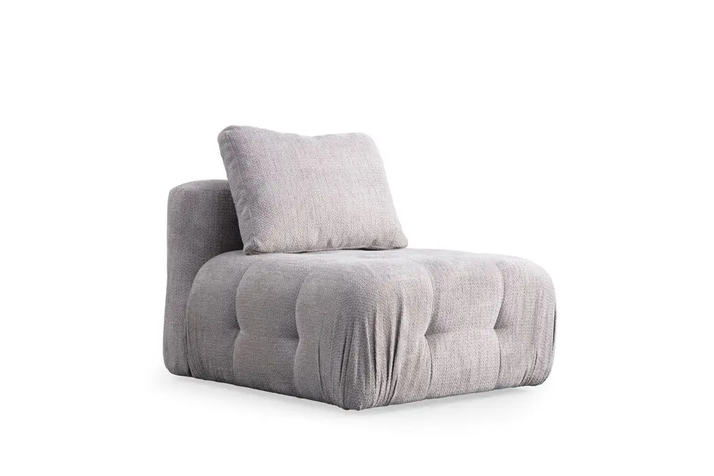 Atelier del Sofa Fotelja Amaris O1, 90 x 100 x 65 cm, Svetlosiva