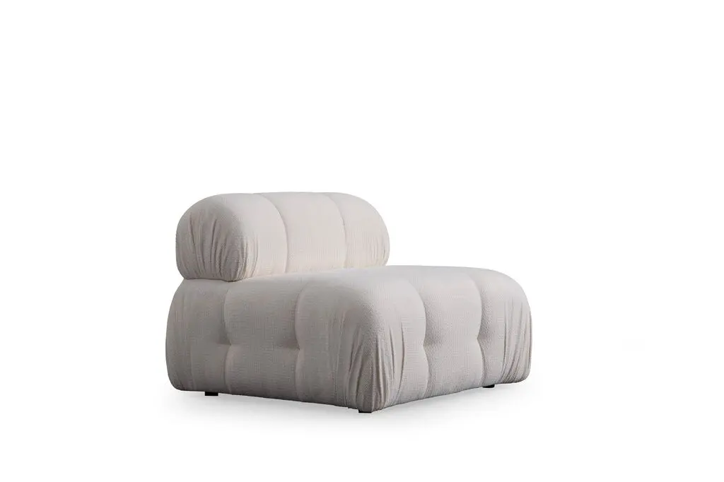 Atelier del Sofa Fotelja Petite O1, 108 x 108 x 83 cm, 95 x 95 x 75 cm, Bela