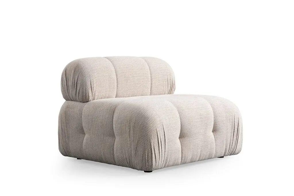 Atelier del Sofa Fotelja Petite O1, 108 x 108 x 83 cm, 95 x 95 x 75 cm, Krem