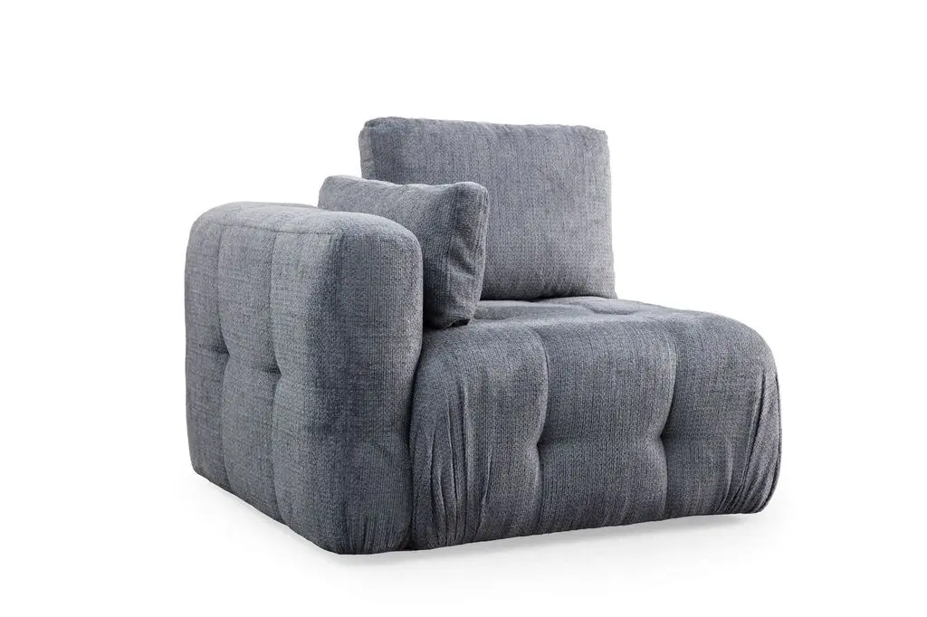 Atelier del Sofa Fotelja Amaris L1, 100 x 100 x 65 cm, Tamnosiva
