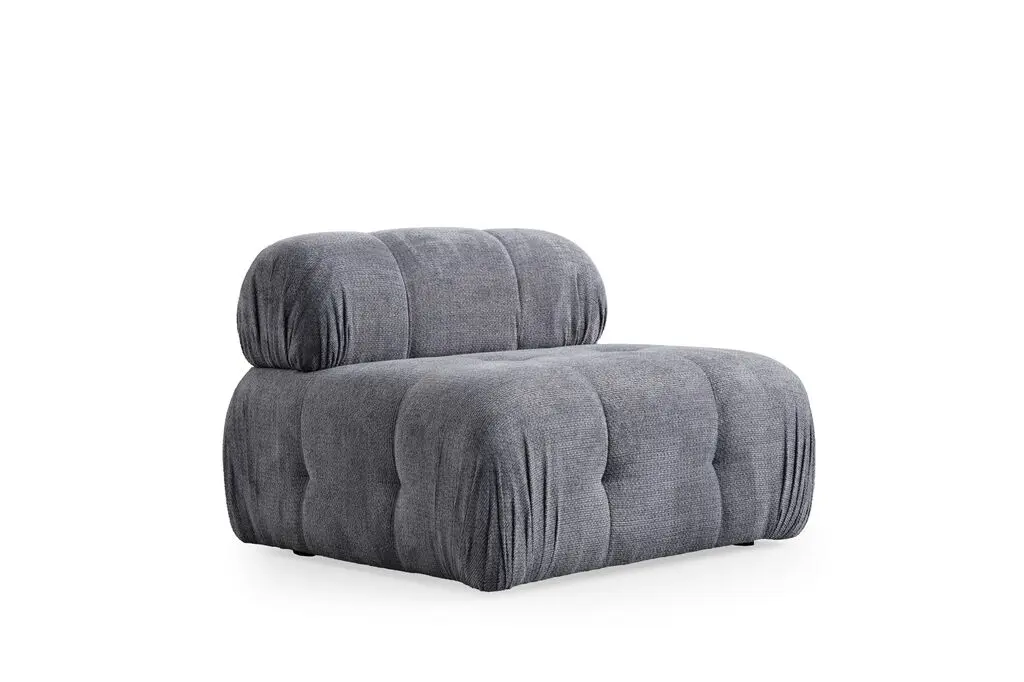 Atelier del Sofa Fotelja Petite O1, 108 x 108 x 83 cm, 95 x 95 x 75 cm, Tamnosiva