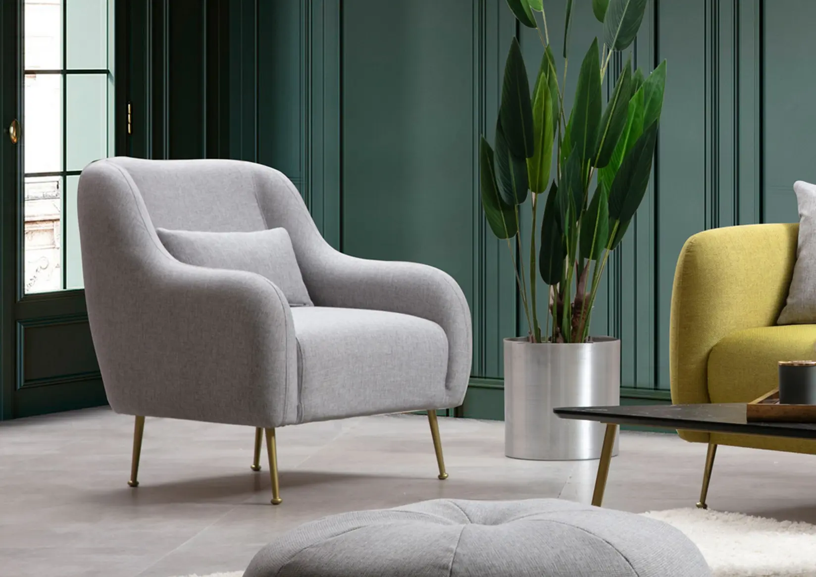 Atelier del Sofa Fotelja Sevilla Siva