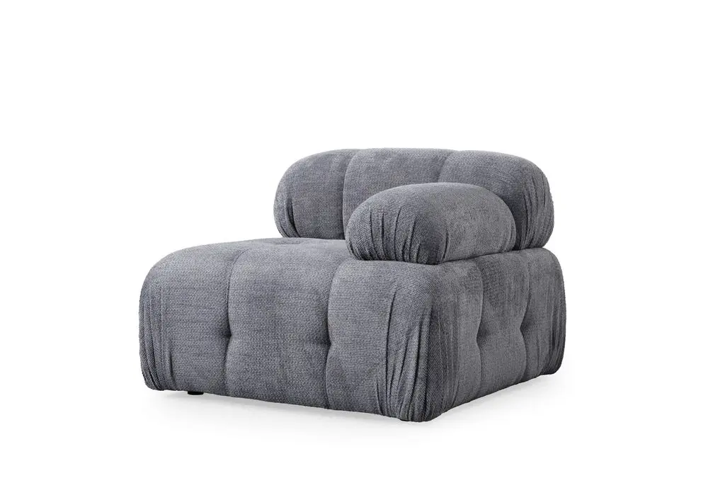 Atelier del Sofa Fotelja Petite 1R, 95 x 95 x 75 cm, Tamnosiva