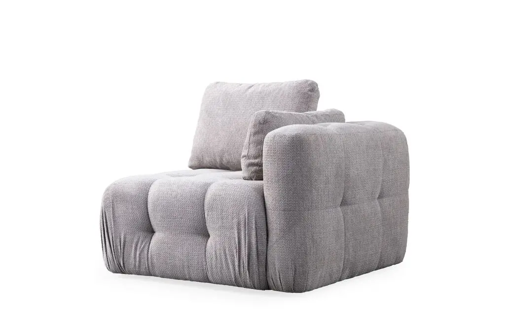 Atelier del Sofa Fotelja Amaris 1R, 100 x 100 x 65 cm, Svetlosiva