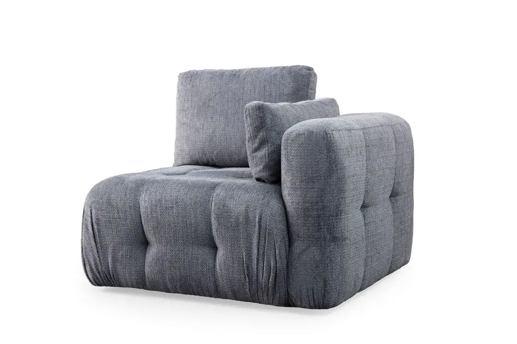 Atelier del Sofa Fotelja Amaris 1R, 100 x 100 x 65 cm, Tamnosiva