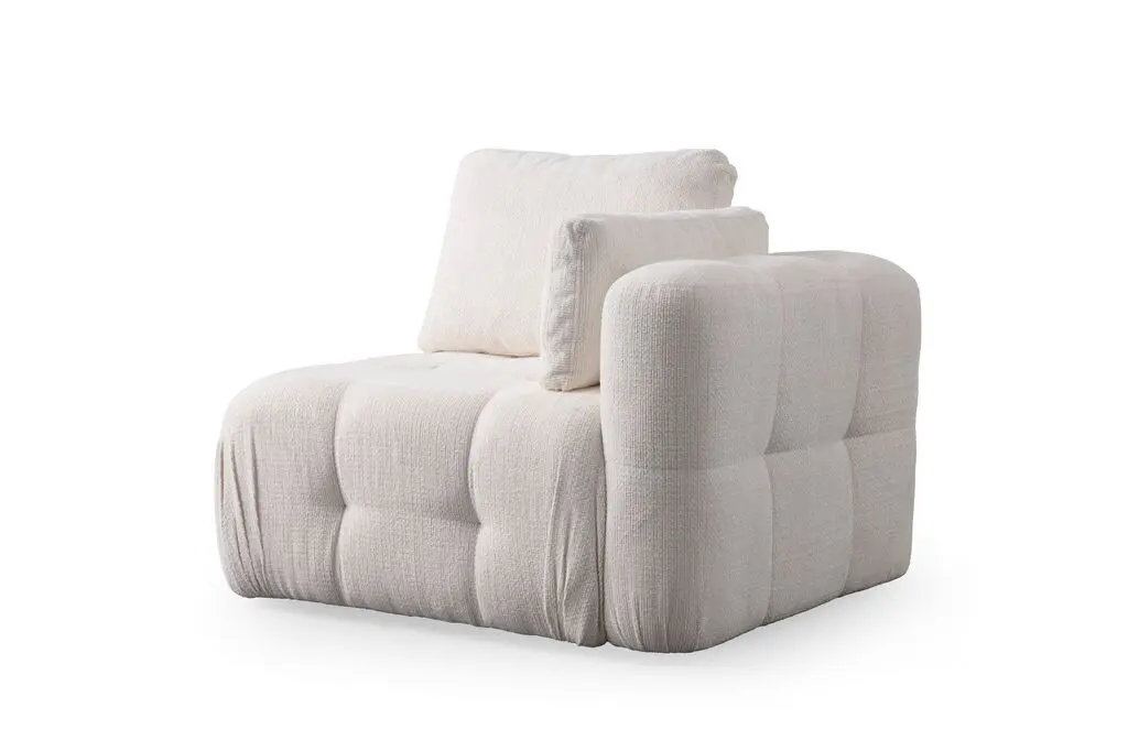 Atelier del Sofa Fotelja Amaris 1R, 100 x 100 x 65 cm, Bela