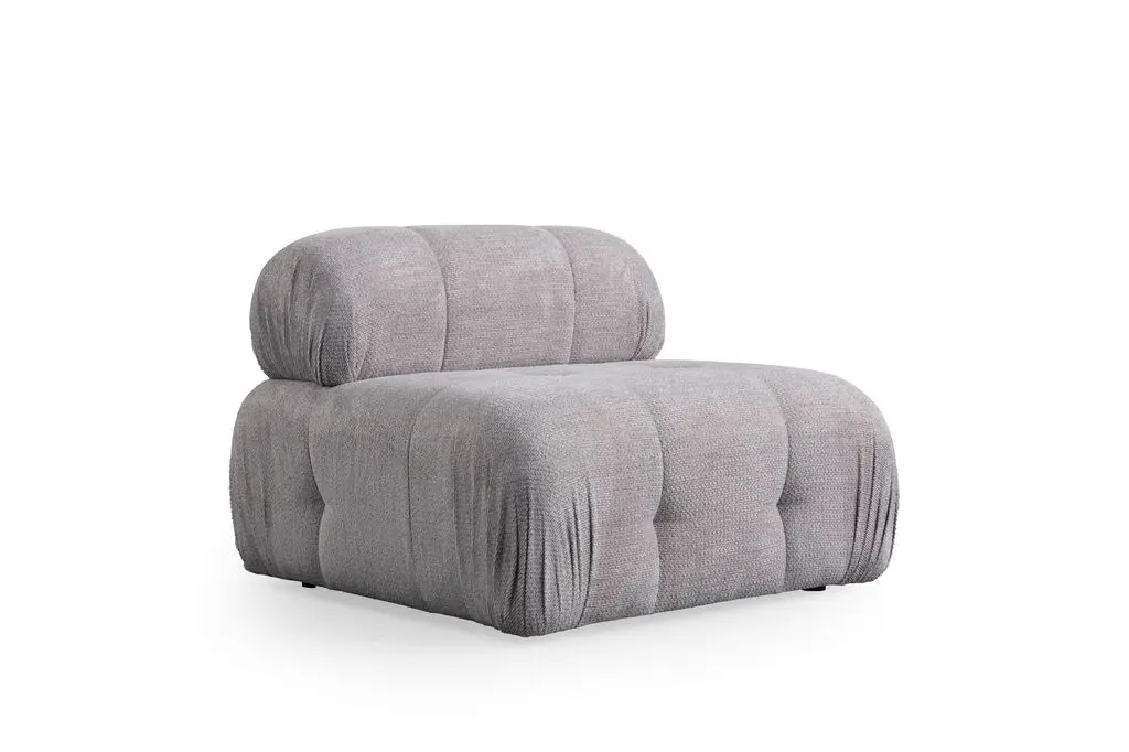 Atelier del Sofa Fotelja Petite O1, 108 x 108 x 83 cm, 95 x 95 x 75 cm, Siva