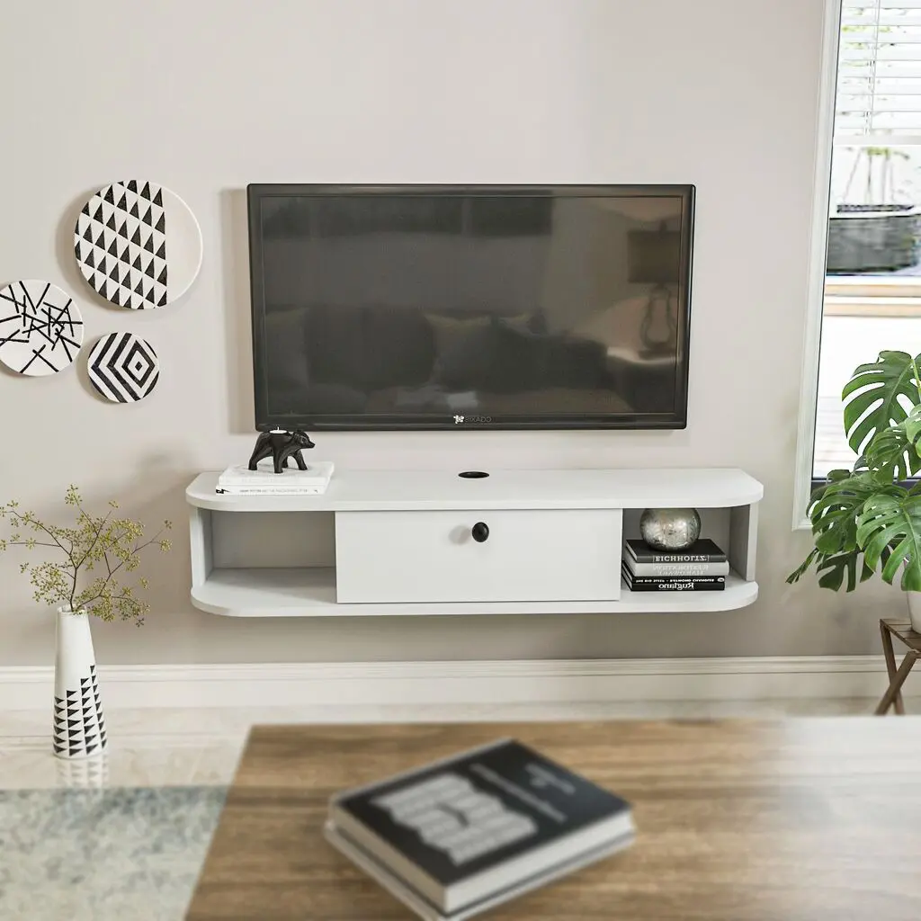 Hanah Home TV Komoda Ibarra, 120x23,4x29,6 cm, Bela