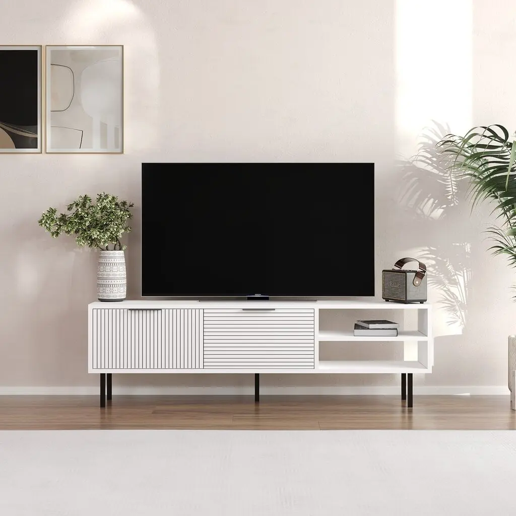 Hanah Home TV Komoda Venus, 150x45x30 cm, Bela