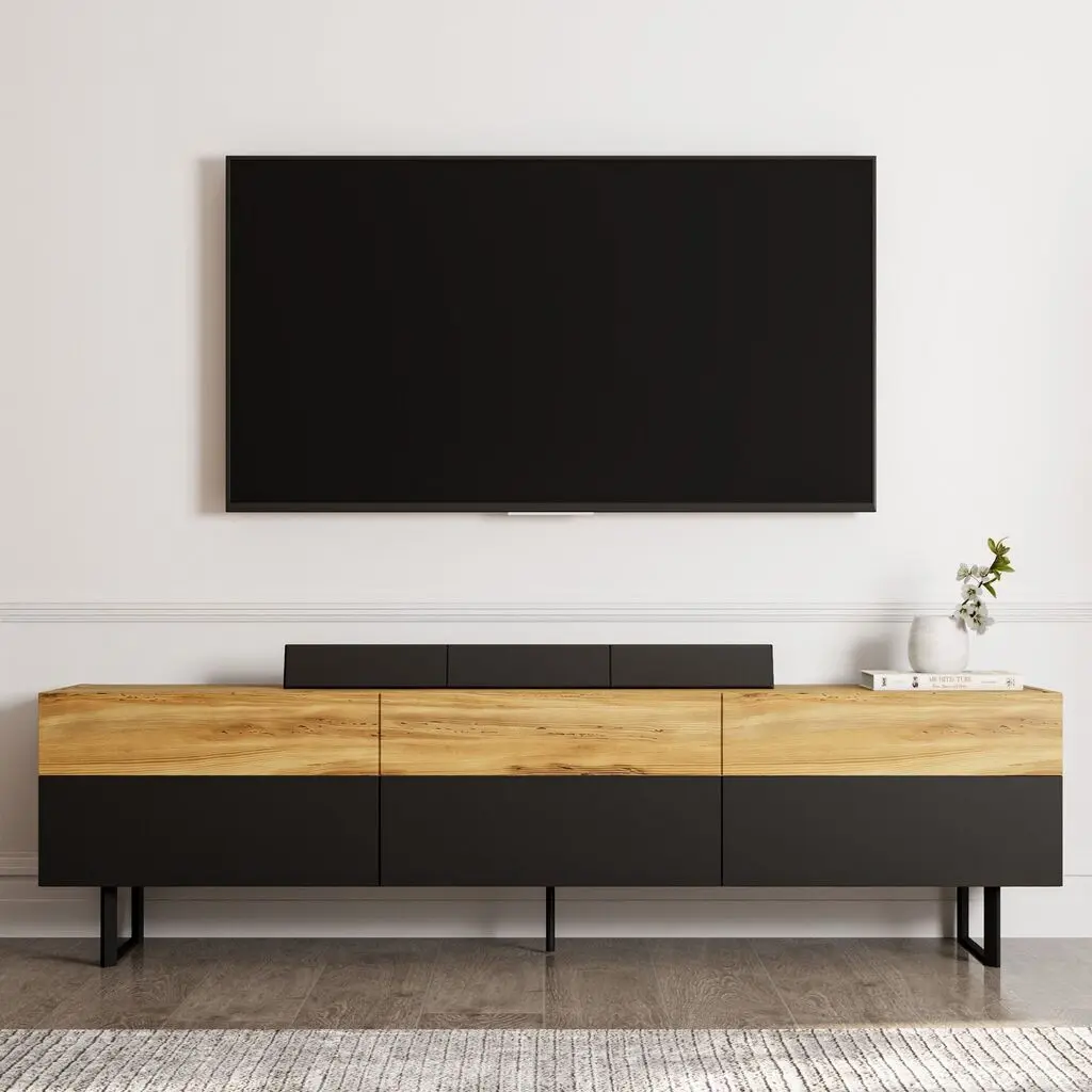 Hanah Home TV Komoda Sign, 180x49x37cm, Crna