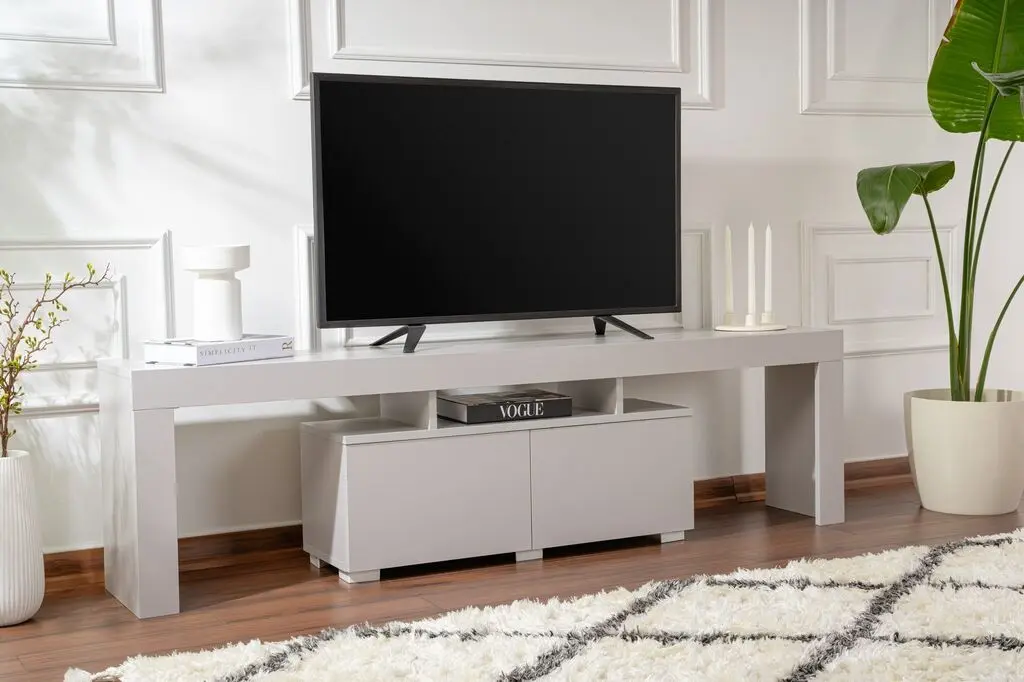 Hanah Home TV Komoda Enclave, 180x50x31.3cm, Svetlosiva